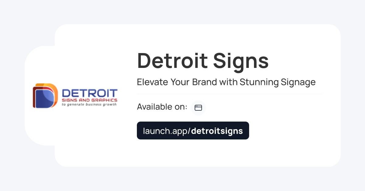 Launch Detroit Signs