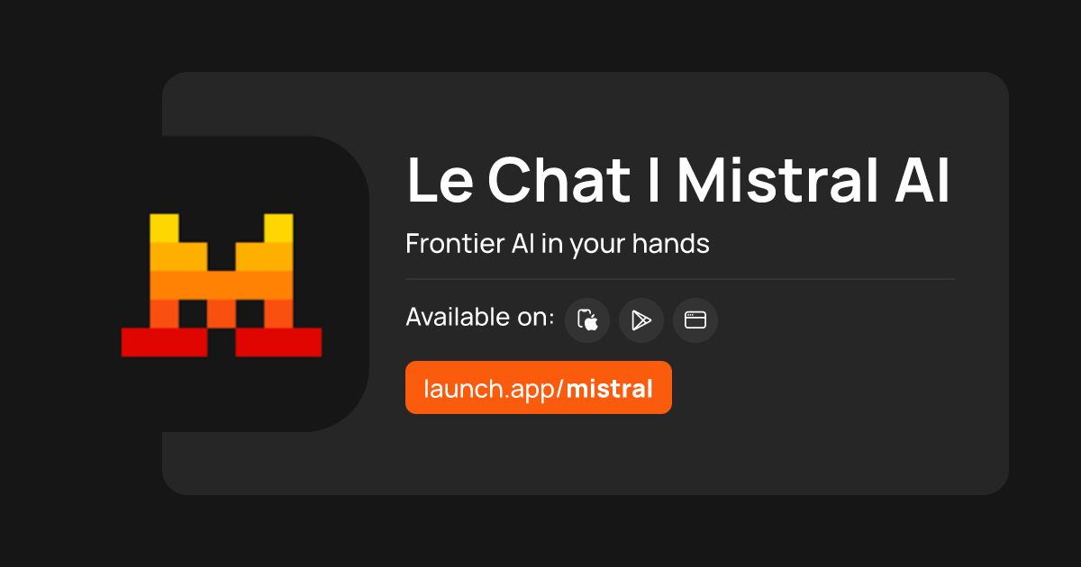 Launch Le Chat | Mistral AI